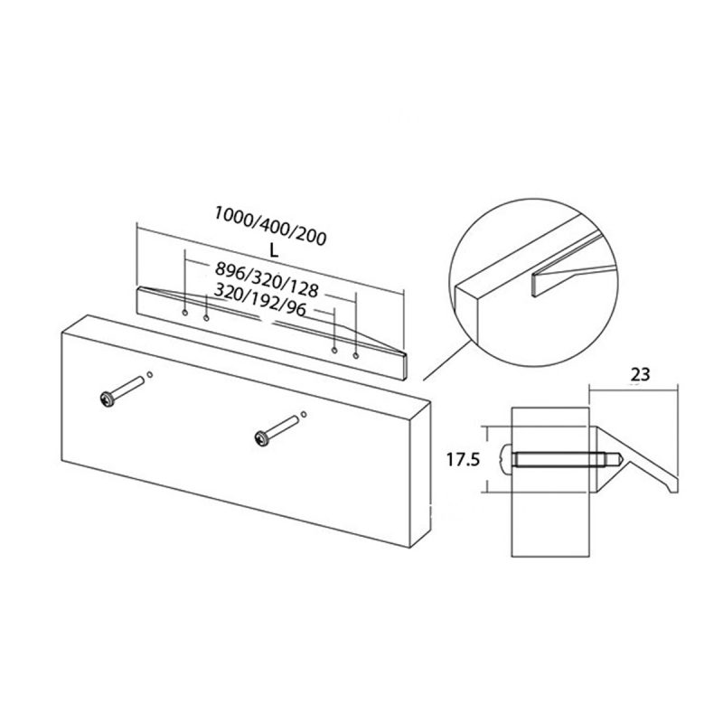 ידית בסגנון מודרני למטבחים ורהיטים דגם 0322 | עוז פרזול